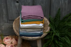 Nelly Lněný ručník - zelená 50x100cm