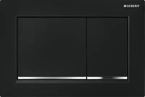 Geberit Omega20 - Ovládací tlačítko splachování černá/lesklý chrom