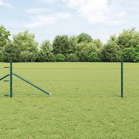 Hexagonální plot s podpěrou 50 x 0,5 m Ocel potažená PVC Zelená 3353121