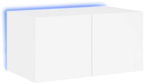 vidaXL Nástěnná TV skříňka s LED osvětlením bílá 60 x 35 x 31 cm
