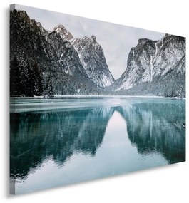 Obraz na plátně, Hory Jezero Krajina - 60x40 cm