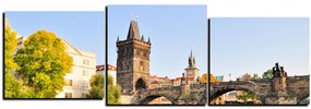 Obraz na plátně - Karlův most v Praze - panoráma 5259D (90x30 cm)