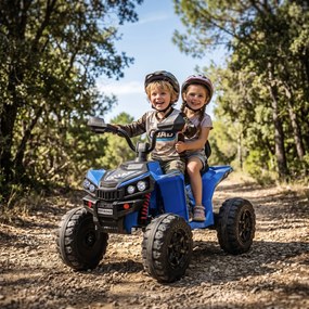 AIYAPLAY Dětská elektrická čtyřkolka pro dva, modrá