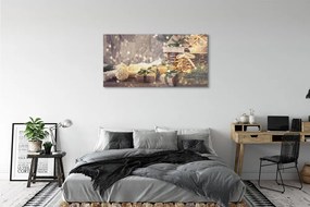 akrylový obraz Dárky větvičky ozdoby 125x50 cm