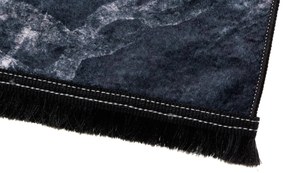 Tmavý moderní koberec s protiskluzovou úpravou a abstraktním vzorem