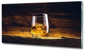 Wallmuralia Foto-obraz fotografie na skle Bourbon ve sklenici 100x50