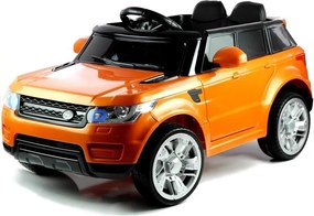 LEAN CARS Elektrické autíčko HL1638 pro děti LED MP3 ovladač oranžové