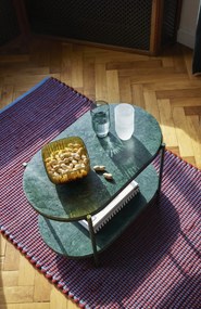 Hübsch Mramorový konferenční stolek, kov/mramor, zelený - 021408