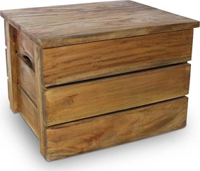 vidaXL 2dílná sada úložných boxů z masivního recyklovaného dřeva [244498]