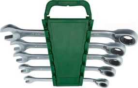 Parkside® Sada otevřených a očkových klíčů s ráčnou, 5dílná / 6dílná (sada klíčů s přepínací ráčnou, 5dílná)