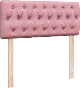 Box spring postel s matrací růžová 120 x 200 cm samet 3287721
