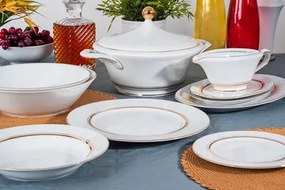 Jídelní servis pro 6 osob 25 ks Ćmielów Margaret G667 Porcelán se zlatem