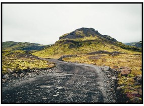 Plakát Cesta islandskou krajinou 30 x 40 cm