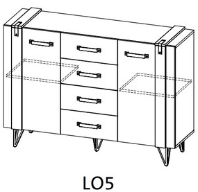 Kombinovaná komoda Lofter LO5