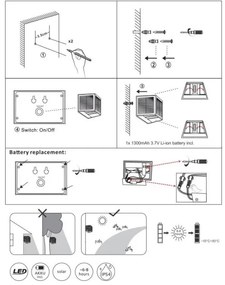 Globo 36495 - LED Solární svítidlo SOLAR LED/6W/3,2V 3000K IP54