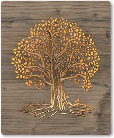 Li-Go "Lípa" světelný obraz 230V 90x110 cm provedení povrchu: dub světlý