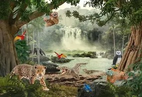 SCHMIDT Puzzle Schleich V deštném pralese / 100 dílků + figurka Schlei