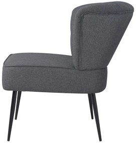 Koktejlová židle tmavě šedá textil,  244096