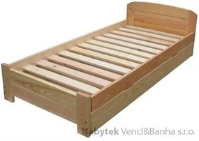 dřevěná dvoulůžková postel s úložným prostorem Rocky chalup
