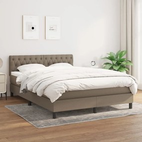 Box spring postel s matrací taupe 140x190 cm textil 3140293