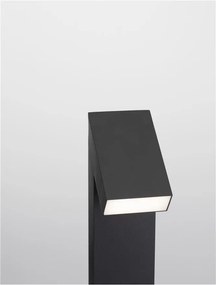 NV 9020931 Venkovní sloupkové svítidlo BRIGITTA černý hliník a akrylový difuzor proti oslnění LED 6W 3000K 100-240V IP65 - NOVA LUCE