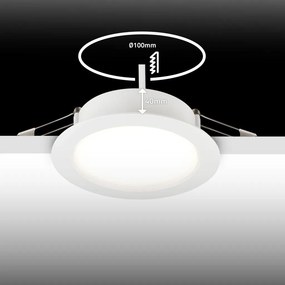 BRI 3945036 Fungo vestavné bodové svítidlo 100mm 3ks sada - 7W, 700lm, LED, stmívatelné, IP65, bílé - BRILONER