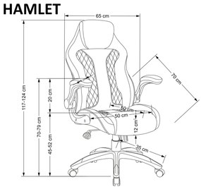 Kancelářská židle Hamlet černo-šedá