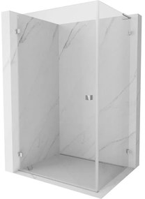 Mexen Lunar-B L, sklápěcí sprchový kout levý 100 x 70 cm, 8mm čiré sklo, chromový profil, 832L-100-070-01-00-L