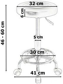 Kosmetická stolička Monza černá