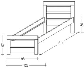 Gazel Rhino I. postel 90 brown