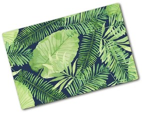 Wallmuralia Deska na krájení tvrzená Tropické listí 80x52 cm