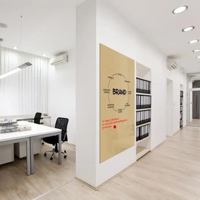 Okrová umbra skleněná pracovní a kancelářská tabule Smatab® - 80 × 120 cm