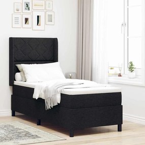 Postel s boxspringem s polštářem Černý 200 x 80 cm textil 3341674