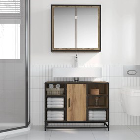 Sada koupelnového nábytku 2 ks Artisanový dub 80 x 33 x 60 cm 3402460