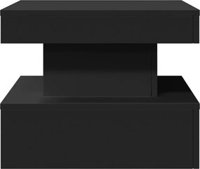 vidaXL Konferenční stolek s LED osvětlením 50 x 50 x 40 cm [839841] Barva: Černá