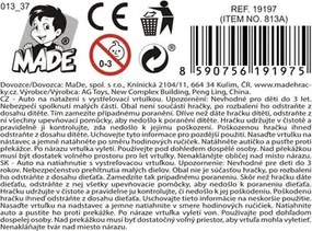 MaDe Auto s vystřelující vrtulkou / 10 cm / od 3 let