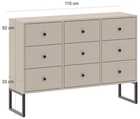 Komoda LINEA 9S kašmírová