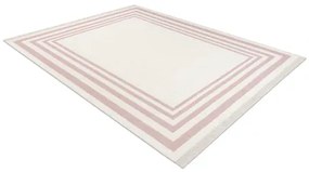 koberec TWIN 22990 Vzor rámu, bavlna, oboustranný, Ekologické třásně velikost 200x290 cm | krásné koberce cz