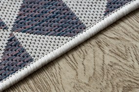 Dywany Łuszczów, Kusový koberec Sion Sisal Triangles 22373 ecru/blue-pink – na ven i na doma, 120x170, vícebarevná, chodba / předsíň