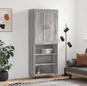 vidaXL Skříň highboard 69,5 x 34 x 180 cm kompozitní dřevo [3200042] Barva: šedá sonoma