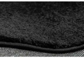 koberec SOFTY, Jednotný, Jednobarevný, černý velikost 140x190 cm | krásné koberce cz