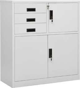 vidaXL Kancelářská skříň 90 x 40 x 102 cm ocel [336407] Barva: Bílá