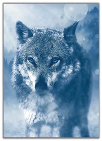 Malvis ® Obraz vlk v zimě Velikost (šířka x výška): na výšku - 60x90 cm