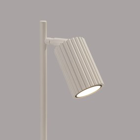 Stolní lampa Karbon, 1x béžové kovové stínítko