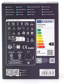 LED RGBW Stmívatelná žárovka MESH G120 E27/18W/230V 6500K + DO - Aigostar