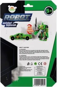 TEDDIES Transformer auto-robot zelený / 14 cm / plast / od 5 let