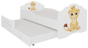 Dětská postel s matracemi CASIMO II 160x80 Motiv: DÍVKA S KŘÍDLY