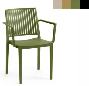 ROJAPLAST Zahradní židle - BARS ARMCHAIR, plastová Barva: olivová