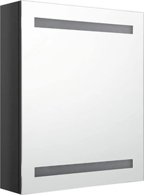 LED koupelnová skříňka se zrcadlem zářivě černá 50 x 14 x 60 cm 326481
