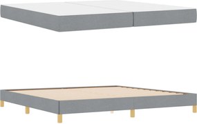 Postel s boxspringem s matrací Světle šedá 200 x 200 cm textil 3398591